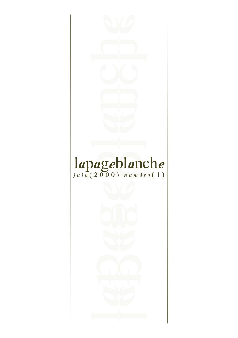 La page blanche - Poésie et littérature